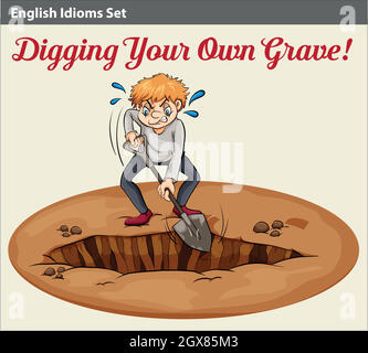 Man digging grave Stock Vector Image & Art - Alamy