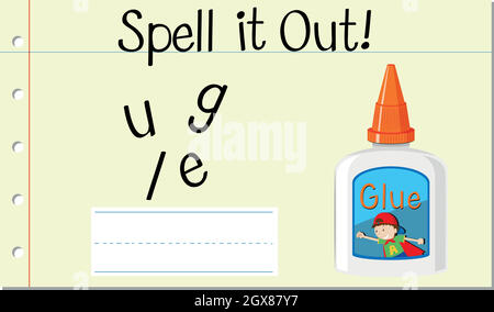 Flashcard letter G is for glue Stock Vector Image & Art - Alamy