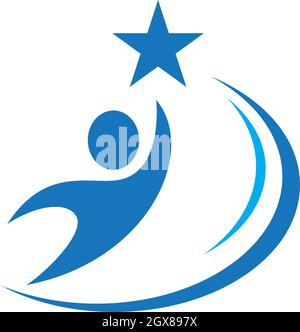 Star success people care logo and symbols template Stock Vector Image ...