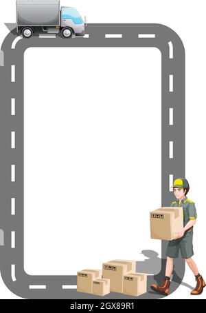 A mailman and a delivery truck Stock Vector Image & Art - Alamy