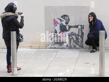 Graffiti artist Banksy is believed to be behind a new painting which ...