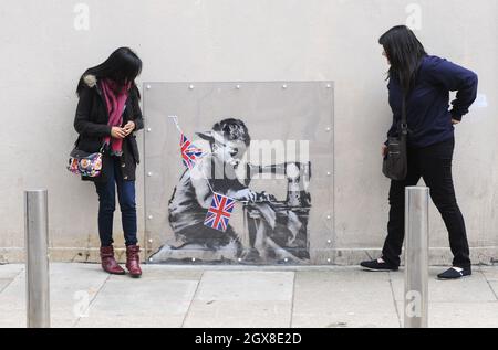 Graffiti artist Banksy is believed to be behind a new painting which ...