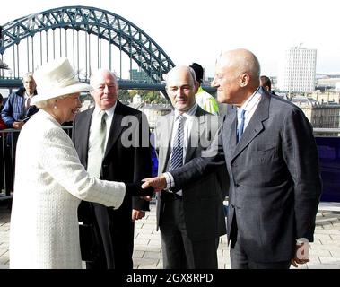 Queen Elizabeth II at the Sage Music Centre in Gateshead. Anwar Hussein ...