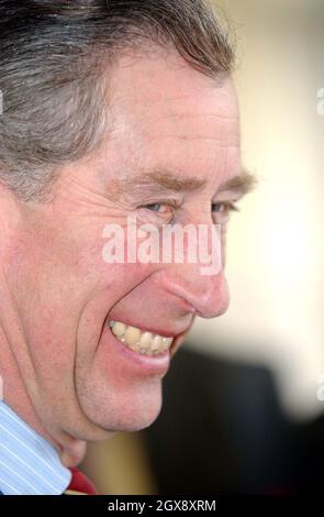 Prince Charles during a visit to Port Talbot Steel Works. half length ...