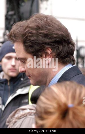 Colin Firth on the set of the second Bridget Jones' Diary film at ...