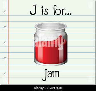 Flash card letter J is for jam Stock Vector Image & Art - Alamy