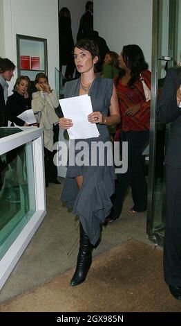 Sadie Frost at Damien Hurst exhibition at the White Cube Stock Photo ...