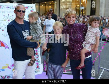 Patsy Palmer, actress, and family at the English launch of Madonna's ...