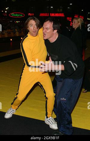 Quentin Tarantino and Jonathan Ross at the film premiere of 'Kill Bill ...