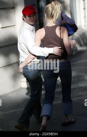 Stephen Gately and a mystery girl leave the Ivy arm in arm and look ...