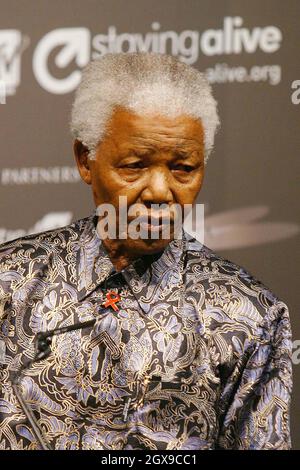 Nelson Mandela at Give One Minute Of Your Life to Aids at the Hilton ...