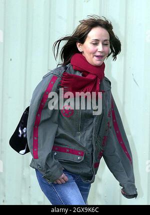 Samia Ghadie arrives at the set of Coronation Street in Manchester ...