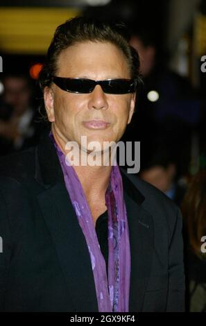 Mickey Rourke at the UK premiere of Spun in which he plays the role of ...