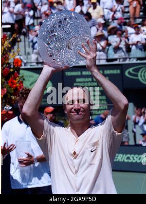 Andre Agassi wins the Miami tennis tournament Stock Photo - Alamy