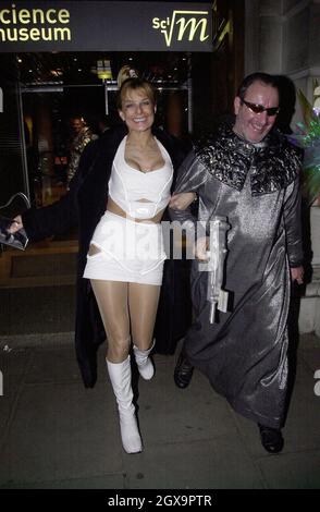Ex page three model Jilly Johnson leaves a charity auction at the ...