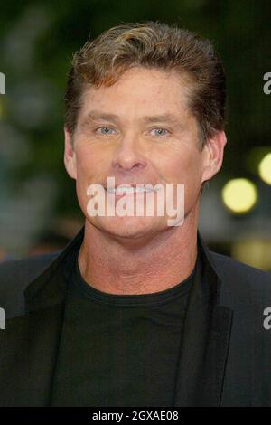David Hasselhoff attending the film premiere Spiderman 2 at Leicester ...