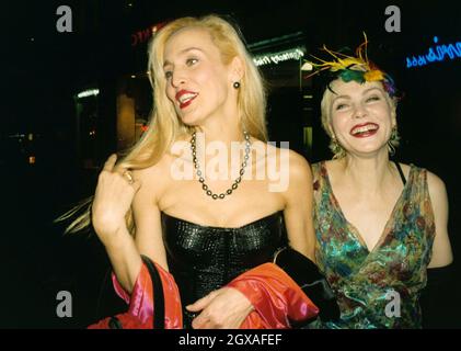 Jerry Hall and her sister at the John Paul Gaultier party held in ...
