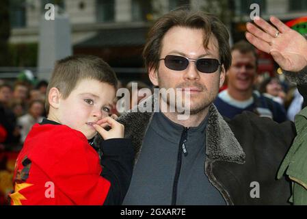 Christian Slater and family at the premiere of Disney presents a Pixar ...