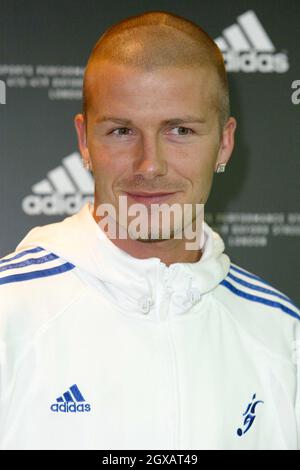 David Beckham helps launch the Adidas Sport Performance store in London ...