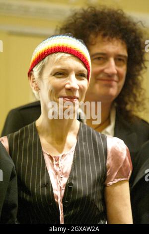Annie Lennox at Nelson Mandela's book signing at the Dolchester Hotel ...