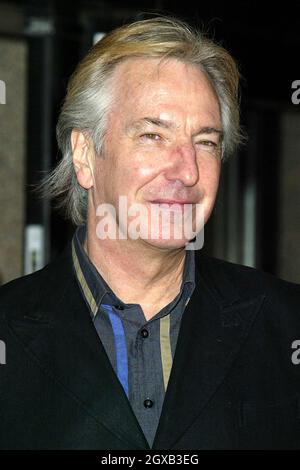 Alan Rickman attending the Hotel Rwanda UK premiere at the Vue West End ...