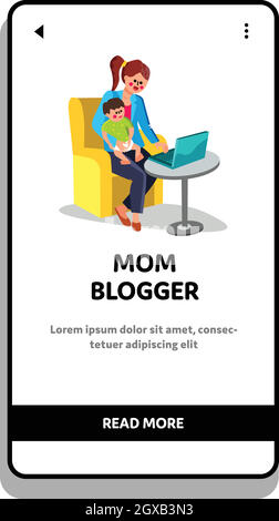Video blogger at work. Vector illustration in cartoon style Stock ...