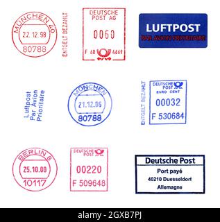 German air-mail stamp Stock Photo - Alamy