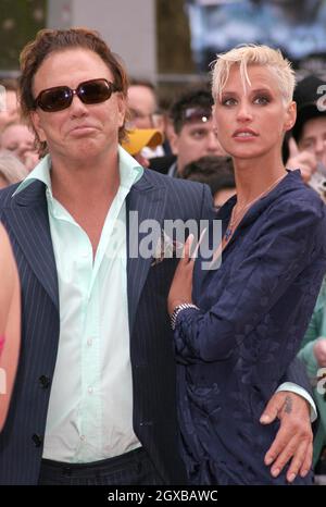 Eve Salvail and Mickey Rourke at the UK premiere of Sin City which was ...