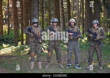 Soldier fighters standing together Stock Photo - Alamy