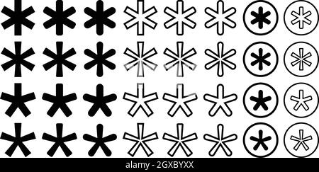 Asterisk symbol illustrations Stock Vector Image & Art - Alamy