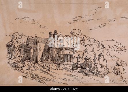 The home of Florence Nightingale, Lea Hurst, Derbyshire, England, seen ...
