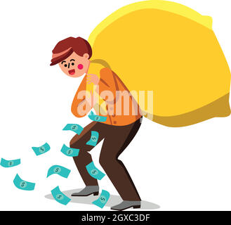 money bag with banknotes Stock Vector Image & Art - Alamy