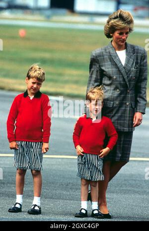 The Prince of Wales (left) and Princess of Wales arrive by carriage on ...