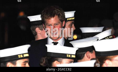 Prince Harry meets sailors when he visits HMS Victory in Portsmouth ...