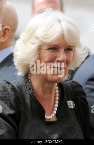 Camilla, Duchess of Cornwall arrives at the Chamber of Deputies in Rome ...