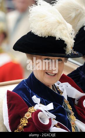 Princess Alexandra attends the Order of the Garter ceremony at Windsor ...