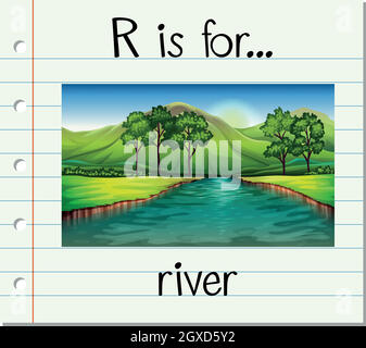 Flashcard letter R is for river Stock Vector Image & Art - Alamy