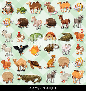 Camel sticker, cartoon animal illustration vector Stock Vector Image ...