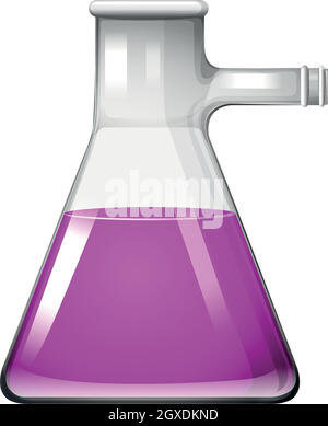 Pink liquid in beaker glass Stock Vector Image & Art - Alamy