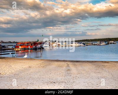 Port in Waren on the Mueritz Stock Photo - Alamy