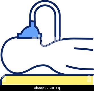 Anesthesia machine line color icon. Equipment for medical surgery ...