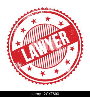 LAWYER text written on red round vintage rubber stamp Stock Photo - Alamy