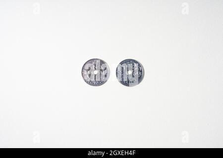 the 20 Norwegian kroner coin seen from both sides Stock Photo - Alamy