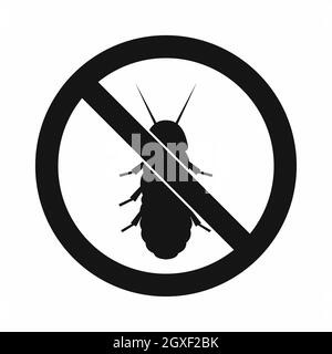 No termite sign icon in outline style isolated on white background ...