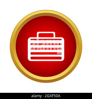 Lock icon in simple style isolated on white background Stock Photo - Alamy