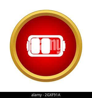 Battery icon in simple style isolated on white background Stock Photo ...