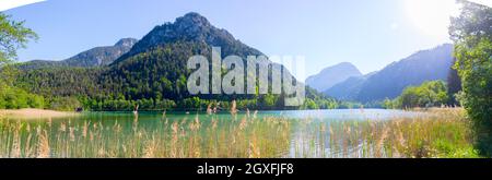 Landscape at Lake Thumsee, Bad Reichenhall, Bavaria, Germany Stock ...