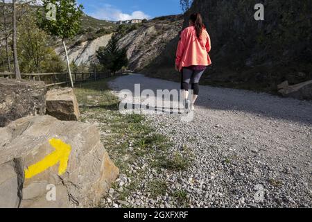Sign detail for pilgrims in Spain, tradition and religion Stock Photo ...