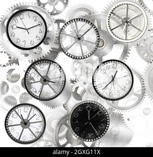 Clocks mark the time that passes quickly Stock Photo - Alamy