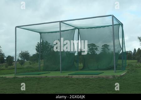 Overstone Golf club Northampton UK net netting green golf bag golfer ...